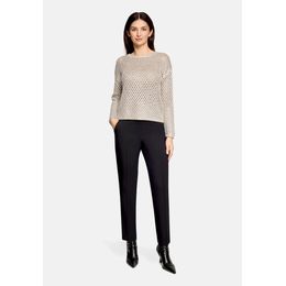 Betty Barclay Damen Strickpullover "Damen mit Lochmuster", beige, Gr. 44, Strick, Obermaterial: 51% Polyester, 30% Baumwolle, 17% Polyamid, 2%