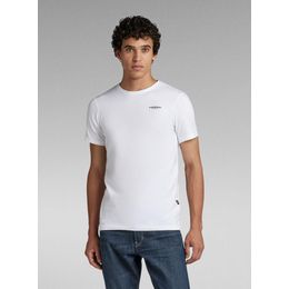 G-Star Raw G-STAR Herren T-Shirt "Slim Base T-Shirt", wei&szlig;, Gr. XS, Obermaterial: 95% Baumwolle, 5% Elasthan, Shirts