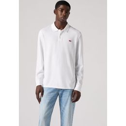 Levi's LEVI'S Herren Langarm-Poloshirt "LS HM POLO", wei&szlig;, Gr. S, Piqu&eacute;, Obermaterial: 100% Baumwolle, Shirts, Polokragenverschluss in 3-Knopf-Form