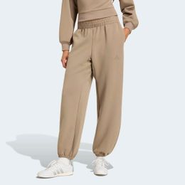 Damen Sporthose "SOFT LUX, LOCKER GESCHNITTEN", beige, Gr. XL, adidas Sportswear, Obermaterial: 51% Polyester, 25% Modal, 15% Baumwolle, 9% Elasthan,