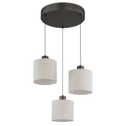 NOWA H&auml;ngeleuchte "THEA", 3, &Oslash; 18cm H: 180cm, 1 Stk., beige, Wohnzimmer, Leuchten, H&auml;ngelampe,schwarz,Leinen,Esstisch,rund,H&ouml;he verstellbar,3,creme