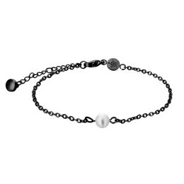 AMELIA PARKER Damen Armband "AB002B", 16&ndash;19cm, Edelstahl, schwarz, Edelstahl, Armb&auml;nder