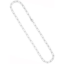 Jobo Damen Silberkette "Gliederkette mit Struktur Paperclip 5 mm", 50cm, Silber 925 (Sterlingsilber), silber, Silber 925 (Sterlingsilber),