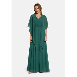 Vera Mont Damen Multifunktionstuch "Damen mit Volant", gr&uuml;n, festlich, Gr. M, Chiffon, Polyester, Modet&uuml;cher, Nahtf&uuml;hrung