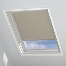 my home Verdunklungsrollo "Sky-Dachfensterrollo", U08, einseitig verschiebbar, beige, Aluminium, Polyester, Rollos, mit Kassette und Seitenprofilen