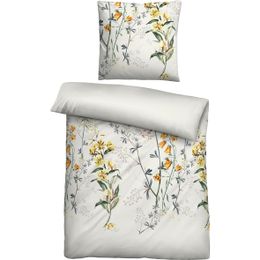 Bettw&auml;sche Biberna, bunt, Mako-Satin, Obermaterial: 100% Baumwolle, Bettw&auml;sche, "616321", feiner Glanz + weicher Griff, pflegeleicht, ganzj&auml;hrig