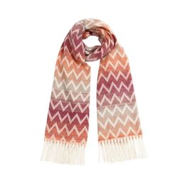 SAMAYA Kuschelig weicher Webscha 'Alesi', zeitlos Damen Gr&ouml;&szlig;e One Size beige / orange / rot