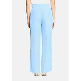 Betty Barclay Damen Stoffhose "Damen unifarben", blau, Gr. 46, Obermaterial: 96% Polyester, 4% Elasthan, Hosen