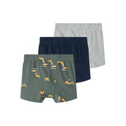 name it Jungen Boxershorts "NMMTIGHTS 3P EXCAVATOR NOOS", Gr. 122, bunt, Jersey, Obermaterial: 95% Baumwolle, 5% Elasthan, bedruckt, meliert,