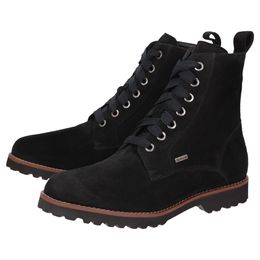 Sioux Damen Stiefelette "Merdit-733-TEX-WF-H", Gr. 39,5, schwarz, Obermaterial: 100% Lammveloursleder LAVL. 100% Gummi rubber., Schuhe