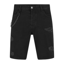 2Y Premium Herren Shorts "2Y Premium Herren 2Y Jeans Shorts"schwarz, Gr. 33, unifarben, 97% Baumwolle, 3% Elasthan, Hosen