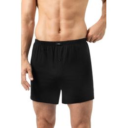 Mey Herren Boxershorts, Gr. 8, schwarz, Single Jersey, Obermaterial: 57% Baumwolle, 38% Polyester, 5% Elasthan, Unterhosen