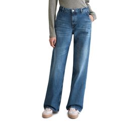Marc O'Polo MARC O'POLO Damen Weite Jeans "aus Organic Cotton-Mix", blau, Gr. 25, unifarben, Obermaterial: 98% Baumwolle, 2% Elasthan, Jeans
