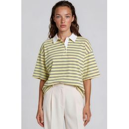 Gestreiftes Baumwoll-Polo-T-Shirt f&uuml;r Damen