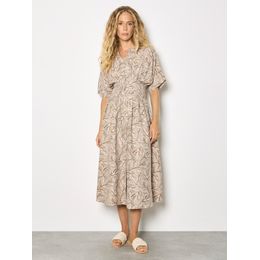 Apricot Damen Midikleid "Midikleid", wei&szlig;, Gr. 34, gemustert, gewebt, Obermaterial: 90% Viskose LENZING ECOVERO CV LenzEcov. 10% Nylon NY., Kleider,