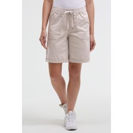 SOCCX Damen Relax-fit-Jeans, beige, Gr. 26, unifarben, Denim/Jeans, Material: 98% Baumwolle, 2% Elasthan, Jeans, mit Elastikbund