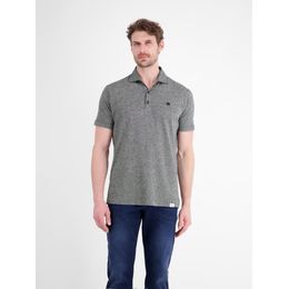 Lerros Herren Poloshirt "Poloshirt aus Baumwoll-Leinen-Mix in moderner 2-Tone-Optik", grau, Gr. XXXL, 73% Baumwolle, 27% Leinen, Shirts