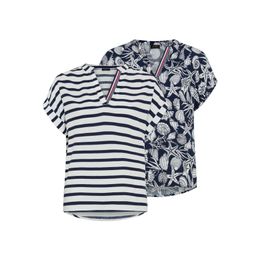 Laura Scott Damen Druckbluse, wei&szlig;, Gr. 38, bedruckt, Web, Obermaterial: 100% Viskose, Blusen, bedruckte Bluse, aus Viskose, feminin im Stil