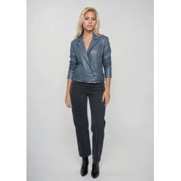 Freaky Nation Damen Lederjacke "New Classics-FN", blau, Gr. S, Oberstoff: 100% Leder. Futter: 100% Baumwolle, Jacken