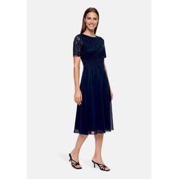 Vera Mont Damen Cocktailkleid "Damen mit Spitze", blau, Gr. 38, Obermaterial: 100% Polyester. Futter: 100% Polyester, Kleider, Spitze