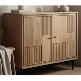 Pharao24.de Kommode Holz Wohnzimmerkommode in modernem Design mit Vierfu&szlig;gestell aus Metall