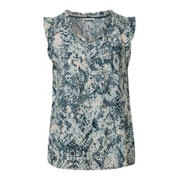 Street One Blouse female size S Cyan blue / Light blue / Wool white