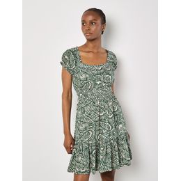 Apricot Damen Minikleid "Paisley-Milchm&auml;dchen-Minikleid", gr&uuml;n, Gr. 36, gemustert, gewebt, Obermaterial: 99% Viskose CV. 1% metallisierte Fasern