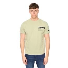 Duck and Cover - "Tatick" T-Shirt f&uuml;r Herren, Angerauhte Baumwolle (Helles Oliv)