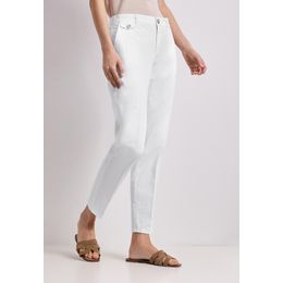 Street One Damen Chinohose, wei&szlig;, Gr. 40, unifarben, Web, 97% Baumwolle, 3% Elasthan, Hosen, soft