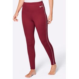 feel good Damen Leggings, Gr. 36, rot, 95% Baumwolle, 5% Elasthan, unifarben, Hosen
