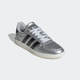 Damen Sneaker "BREAKNET SLEEK", adidas Sportswear, Gr. 40, wei&szlig;, Synthetik, Schuhe, inspiriert vom Design des adidas handball spezial