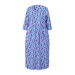 Ulla Popken Kleid Damen Gr&ouml;&szlig;e 58/60 blau / navy / rot / wei&szlig; Sommerkleid