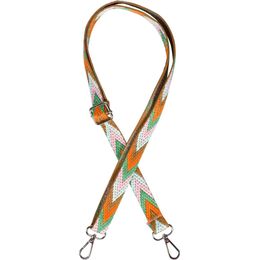styleBREAKER Taschenzubeh&ouml;r 'Schmaler Wechsel Taschengurt Zick-Zack Muster bunt' Damen Gr&ouml;&szlig;e One Size gr&uuml;n