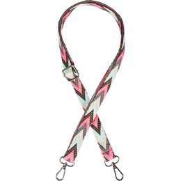 styleBREAKER Taschenzubeh&ouml;r 'Schmaler Wechsel Taschengurt Zick-Zack Muster bunt' Damen Gr&ouml;&szlig;e One Size pink
