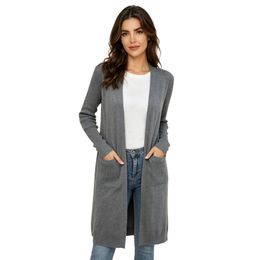 Kojooin Strickjacke Damen Gr&ouml;&szlig;e XL dunkelgrau