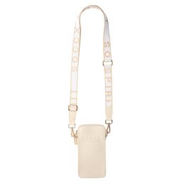 SOCCX Smartphone-Tasche mit Logo und Intarsia-Webriemen Damen Gr&ouml;&szlig;e One Size sand