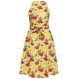 Queen Kerosin Sommerkleid Damen Gr&ouml;&szlig;e 46 gelb