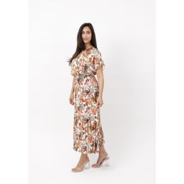 Elara Kleid Damen Gr&ouml;&szlig;e 36 camel / braun / mint / wei&szlig; Sommerkleid
