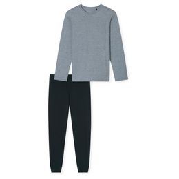 Schiesser Pyjama lang 'Casual Essentials' Herren Gr&ouml;&szlig;e XXXL blau