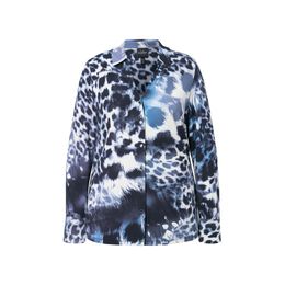 Ulla Popken Bluse Damen Gr&ouml;&szlig;e XXXL/4XL blau / schwarz / wei&szlig;