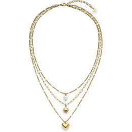 s.Oliver Kette Damen Gr&ouml;&szlig;e One Size gold / wei&szlig;