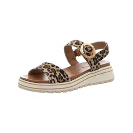 Tamaris Sandale Damen Gr&ouml;&szlig;e 39 sand / schwarz
