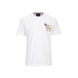 19V69 Italia T-Shirt 'Rafael Tennis 3' Herren Gr&ouml;&szlig;e XXXL cappuccino / khaki / schwarz / wei&szlig;