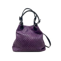 Chicca Borse Handtasche Damen Gr&ouml;&szlig;e One Size lila / schwarz
