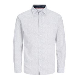 JACK & JONES Button Up Shirt 'Remy' male size XXL Navy / White