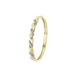 Lucardi Ring Damen Gr&ouml;&szlig;e 53 gold / transparent