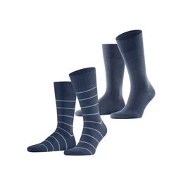 Esprit Socks 'Modern Stripe 2-Pack' male size 43/46 Dusty blue