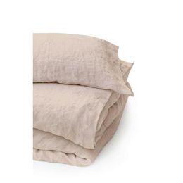 Bettw&auml;sche Leinen, Beige, Textil, Uni, 135x200 cm, Oeko-Tex&reg; Standard 100, pflegeleicht, atmungsaktiv, hautfreundlich, schadstoffgepr&uuml;ft, weiche und anschmiegsame Oberfl&auml;che, Schlaftextilien, Bettw&auml;sche, Bettw&auml;sche