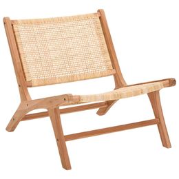 Livetastic Sessel, Natur, Holz, Naturmaterialien, Teakholz, massiv, 65x80x68 cm, Wohnzimmer, Sessel, Sonstige Sessel