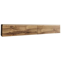 P & B Lowboard D180, Eiche Wotan, Kunststoff, kaltwei&szlig;, 180x30x33 cm, Fsc, Made in EU, stehend, h&auml;ngend, Beleuchtung, in verschiedenen Holzdekoren erh&auml;ltlich, Wohnzimmer, Wohnw&auml;nde, Lowboards, Lowboards stehend